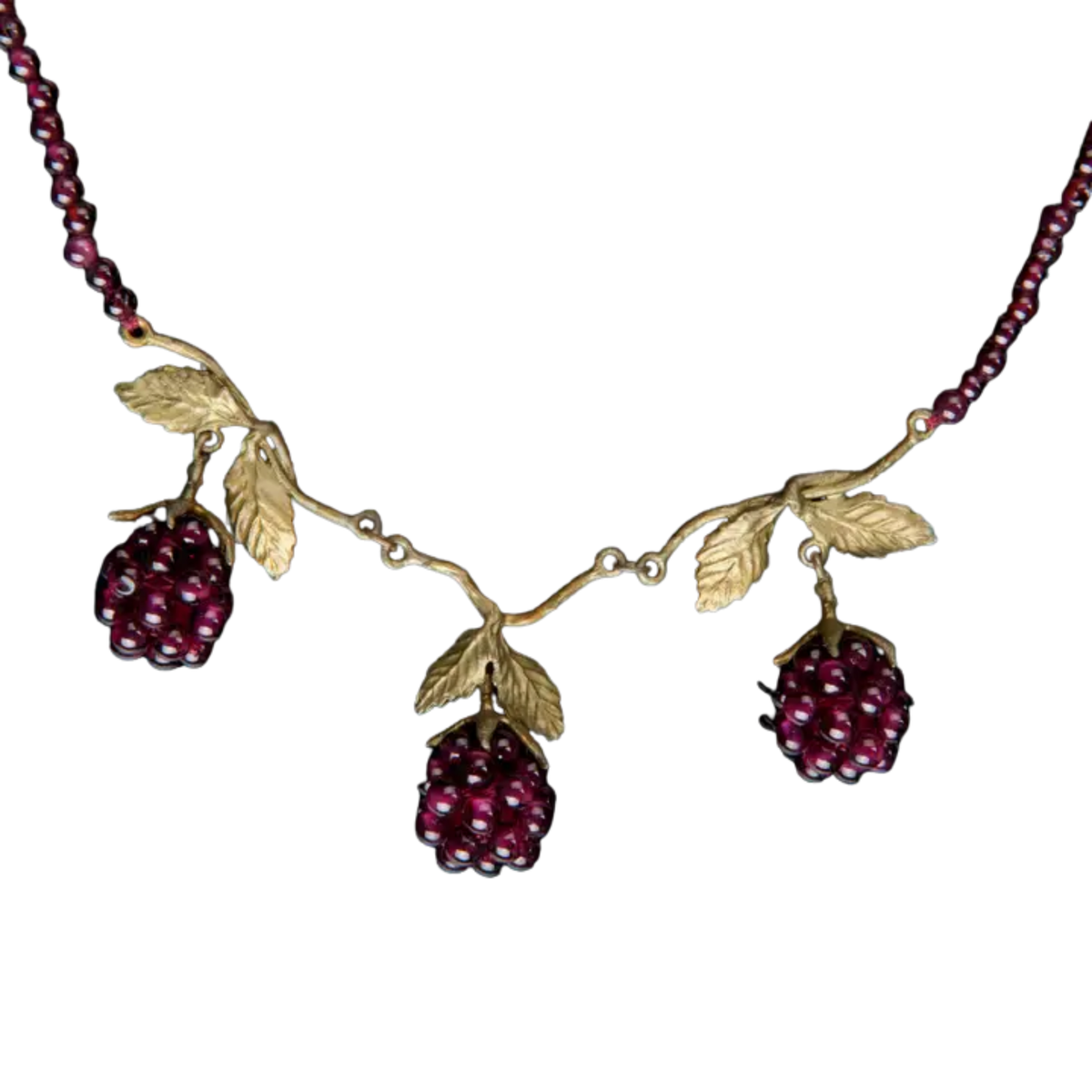 Raspberry Beaded Necklace 16" – SBMA